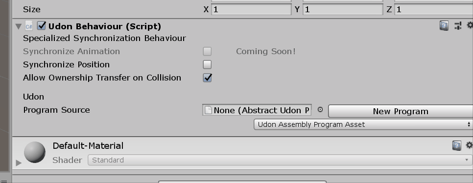 初めての Udon コンポーネント - udon.mochizuki.moe